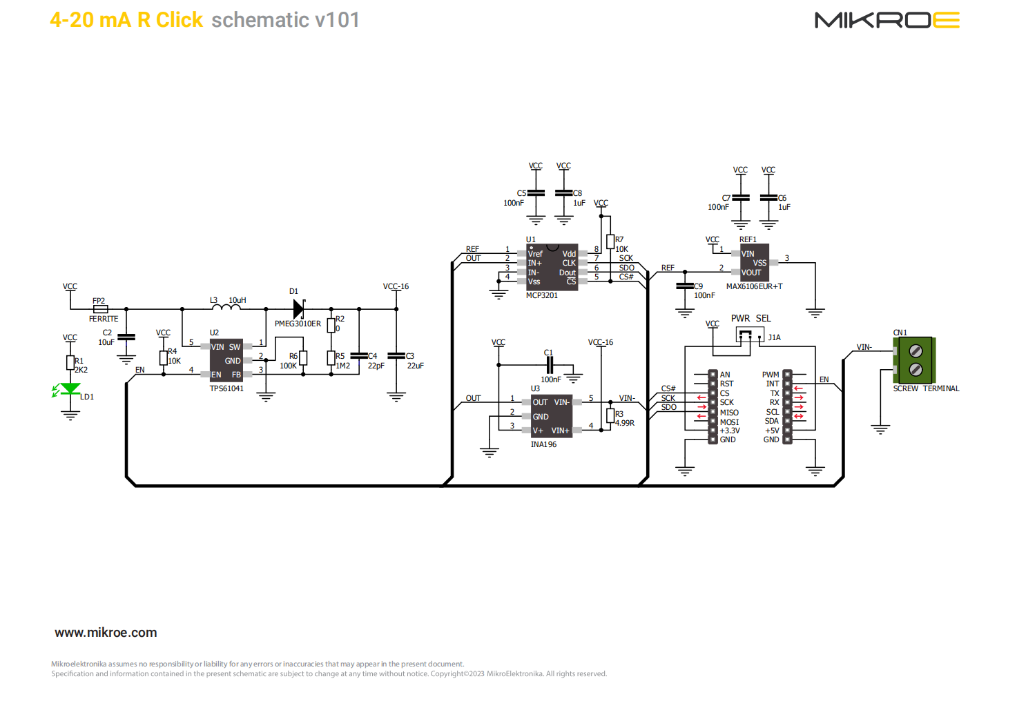 4-20mA电流输入模块