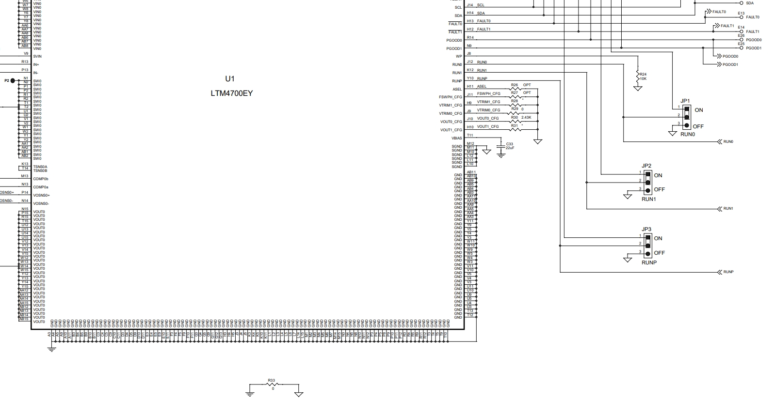 LTM4700 | 具有数字电源系统管理功能的单路 100A μModule 模块稳压器