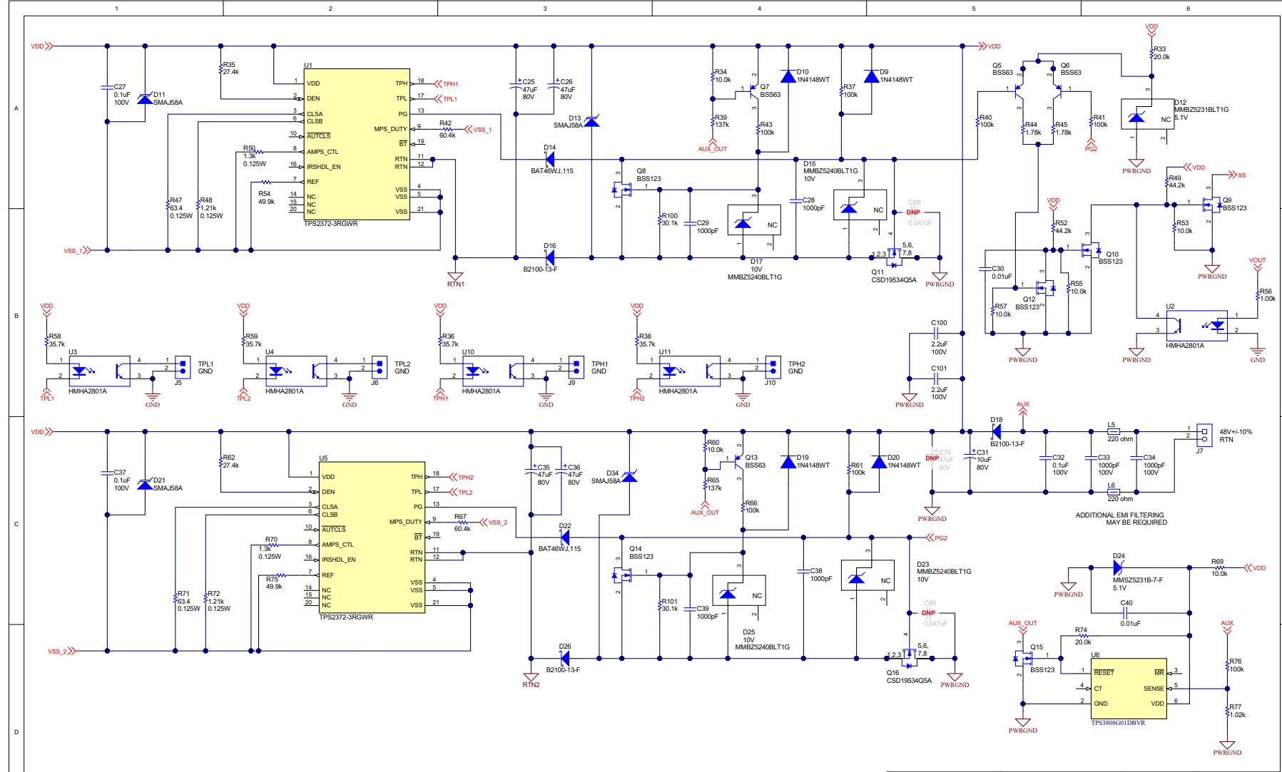 具备平稳过渡的双输入冗余 PoE PD 参考设计