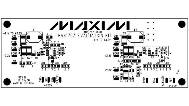 MAX1763 升压开关稳压器评估板