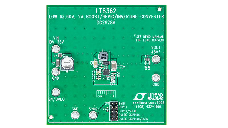 LT8362 48V输出升压转换器演示电路板