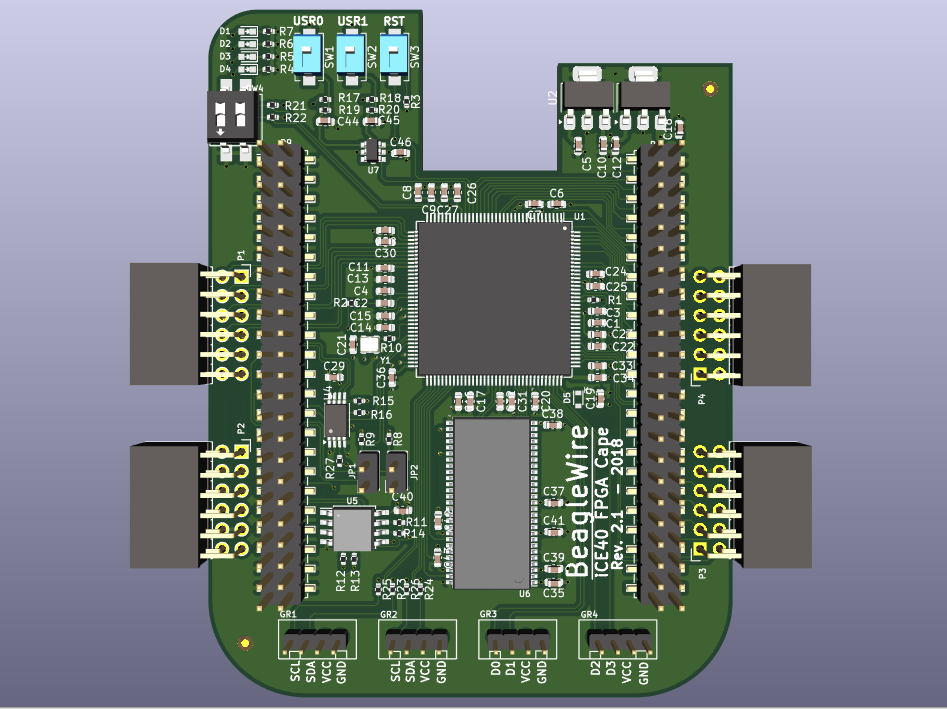 Beagle-Wire —— 基于 Lattice iCE40HX FPGA 的 Beaglebone 兼容扩展板