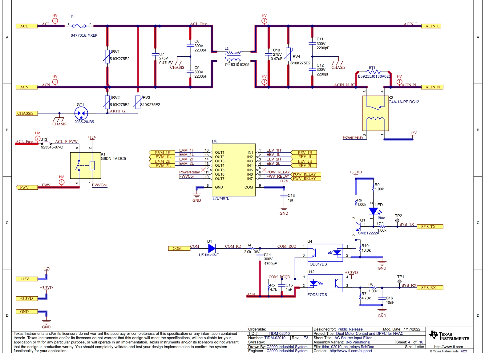 具有数字交错式 PFC、适用于 HVAC 的双电机控制参考设计