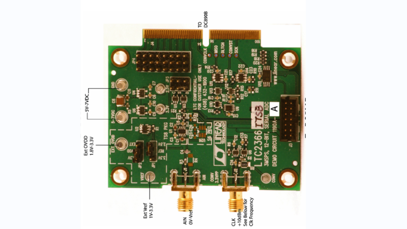 LTC2365 1Msps 12位串行ADC TSOT-23封装演示板