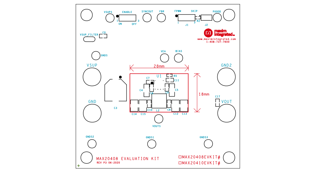 MAX20408/MAX20410 汽车同步降压转换器评估套件