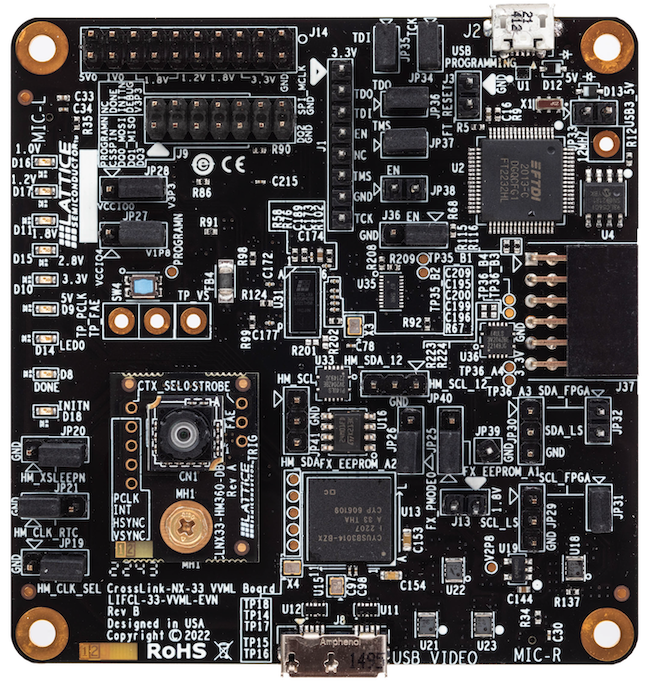 CrossLink-NX-33 语音和视觉机器学习板 - 用于在边缘构建基于 FPGA 的 ML 原型的平台