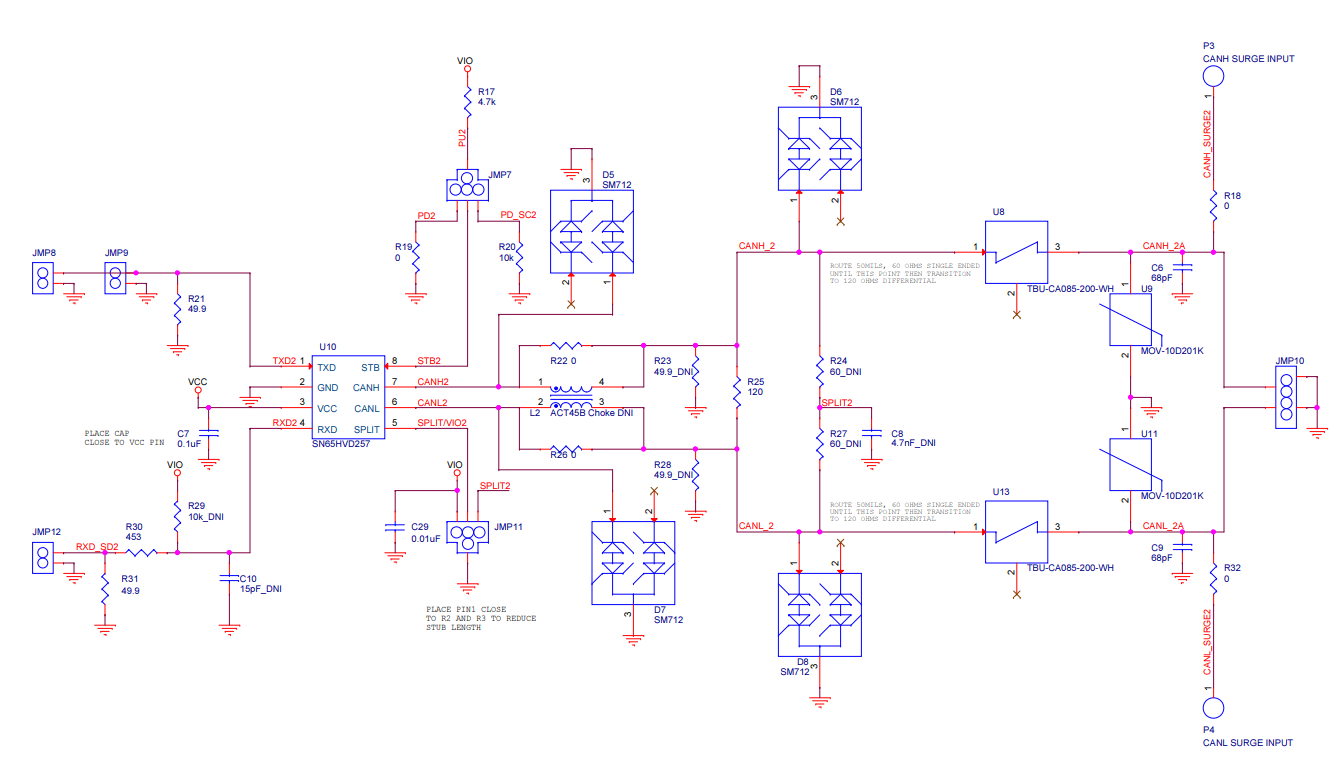 IEC 61000 ESD、EFT 和浪涌保护 CAN 参考设计