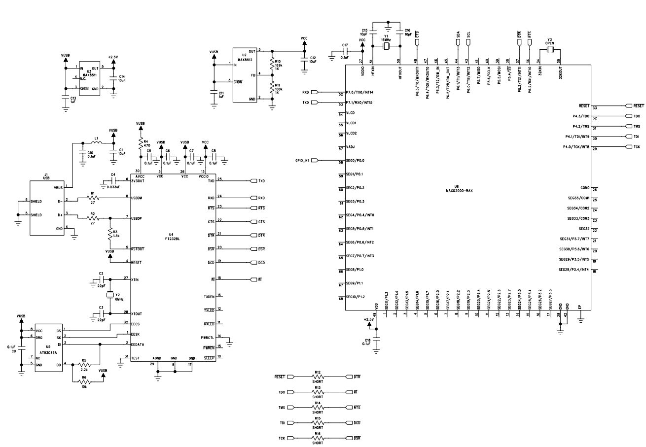 MAX7311 I/O端口扩展器评估板