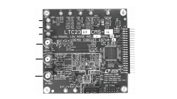 LTC2383CMS-16 16位1Msps低功耗SAR模数转换器演示板