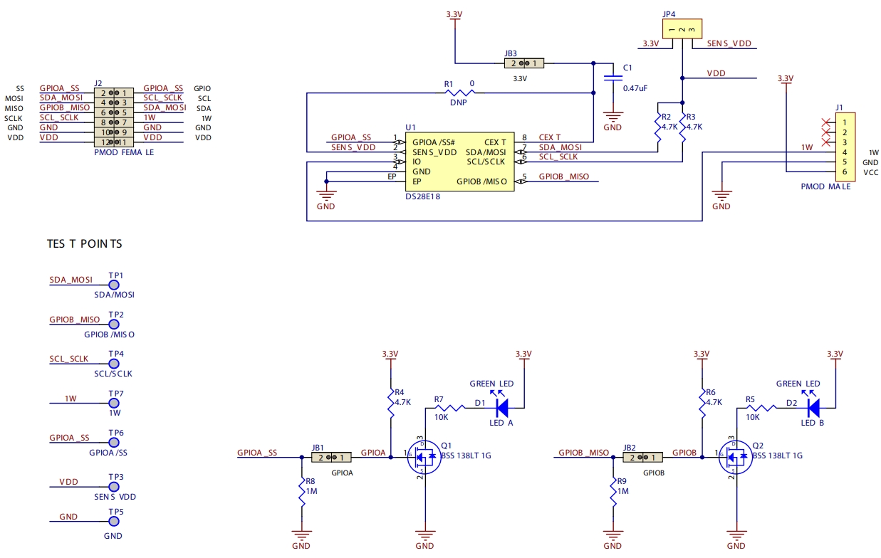 DS28E18 1-Wire至I2C/SPI桥接芯片评估套件