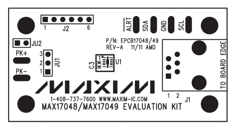 MAX17048/MAX17049电池电量计量评估板 - 适用于手持和便携式设备