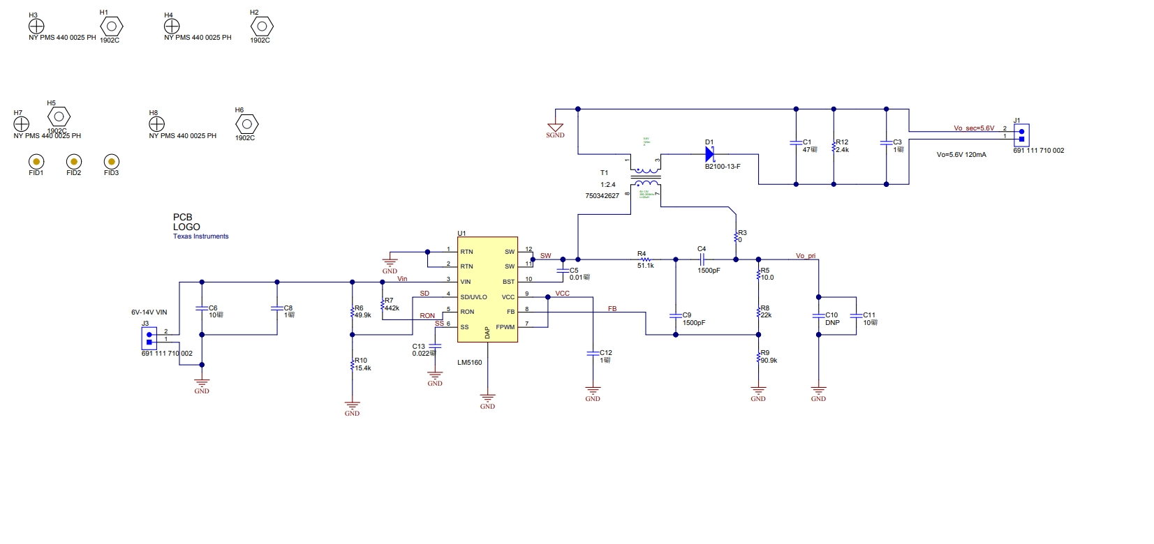 面向医疗应用的 4000VAC 隔离式 Fly-Buck 电源转换器参考设计