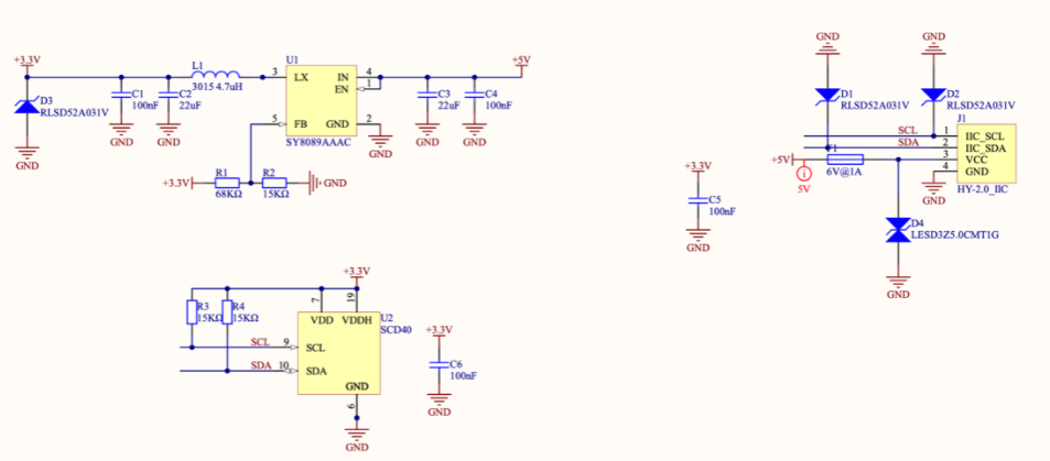 带温度和湿度传感器的 CO2 装置 (SCD40)