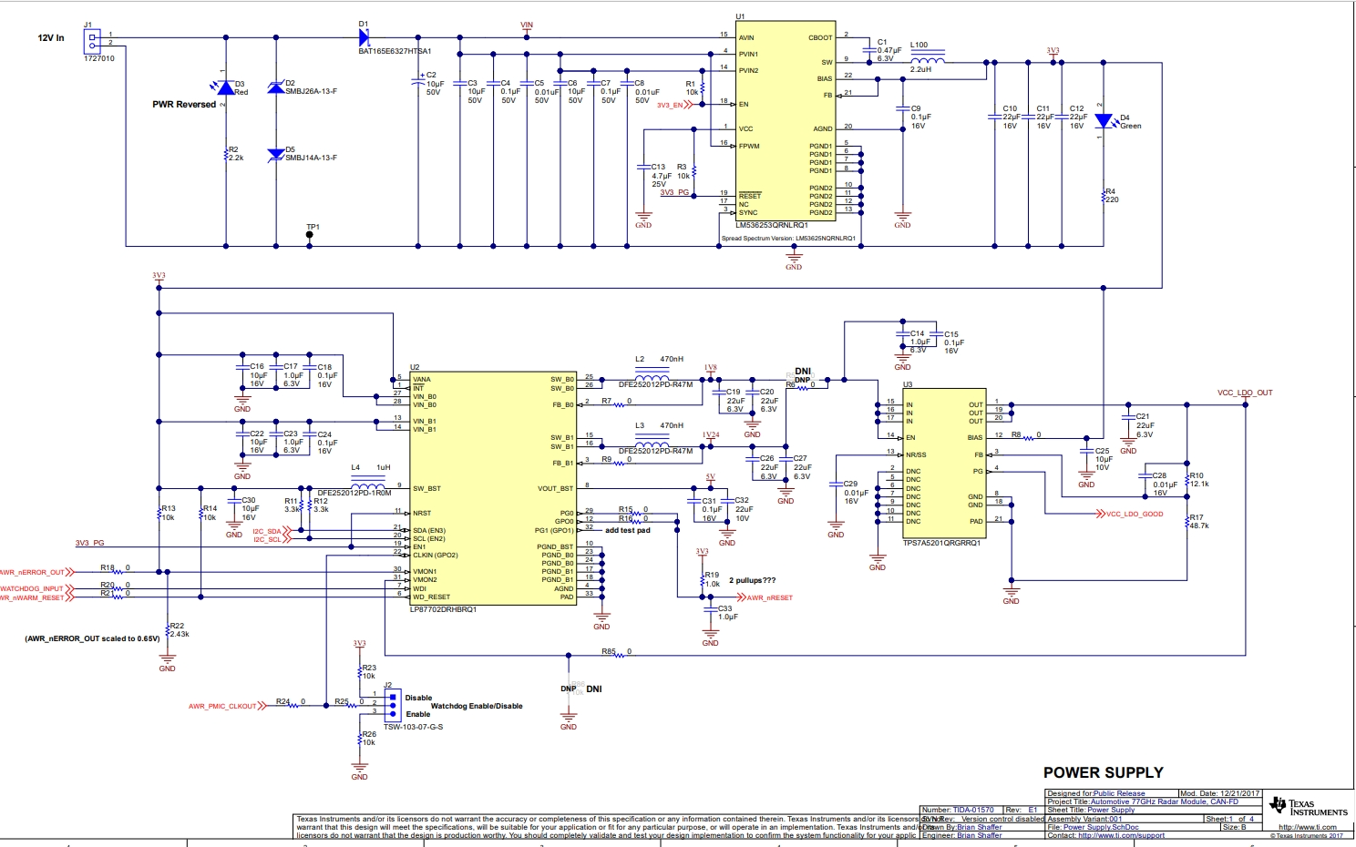 具有目标数据输出的汽车级 77GHz 雷达模块参考设计