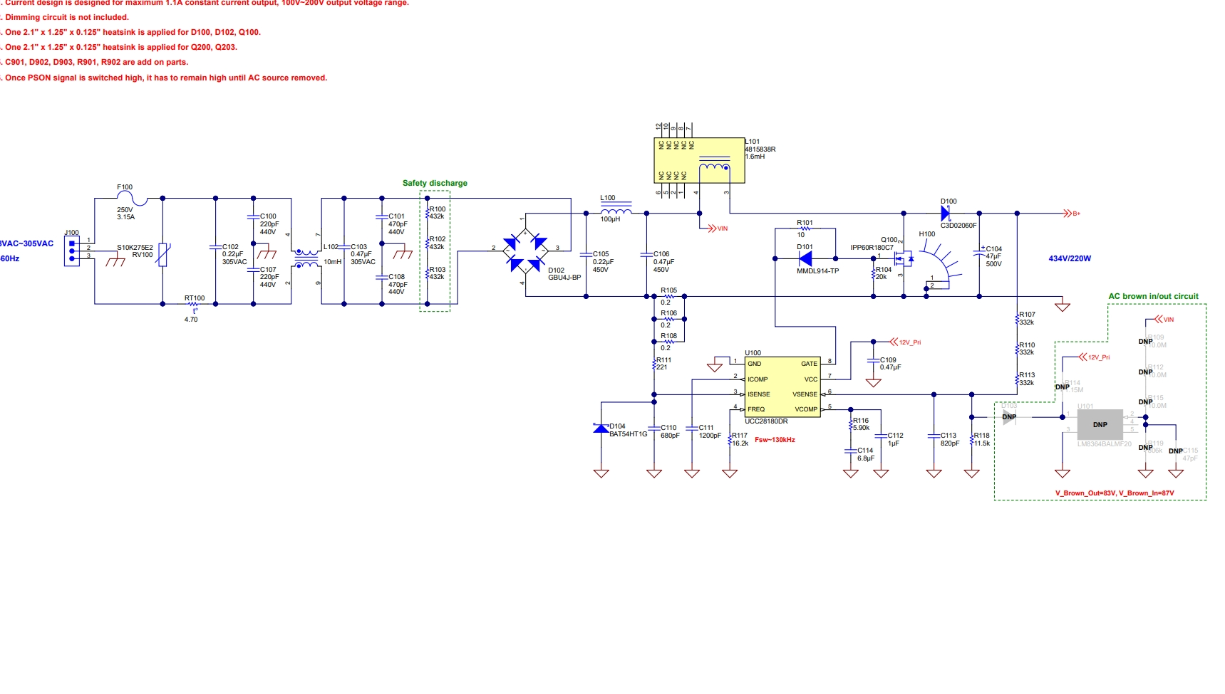 高效和低总谐波失真 200W 交流/直流 LED驱动器参考设计