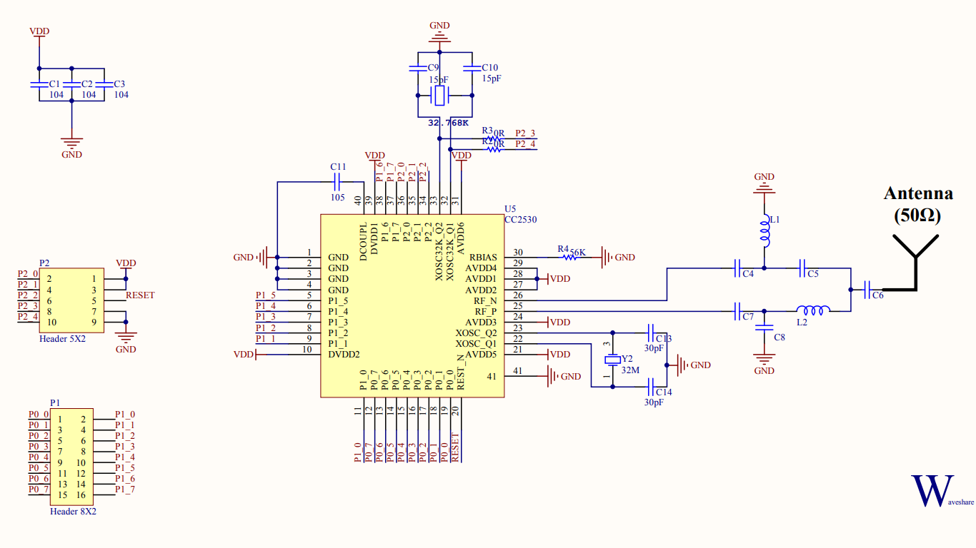 Core2530 - 基于CC2530F256的ZigBee无线开发板
