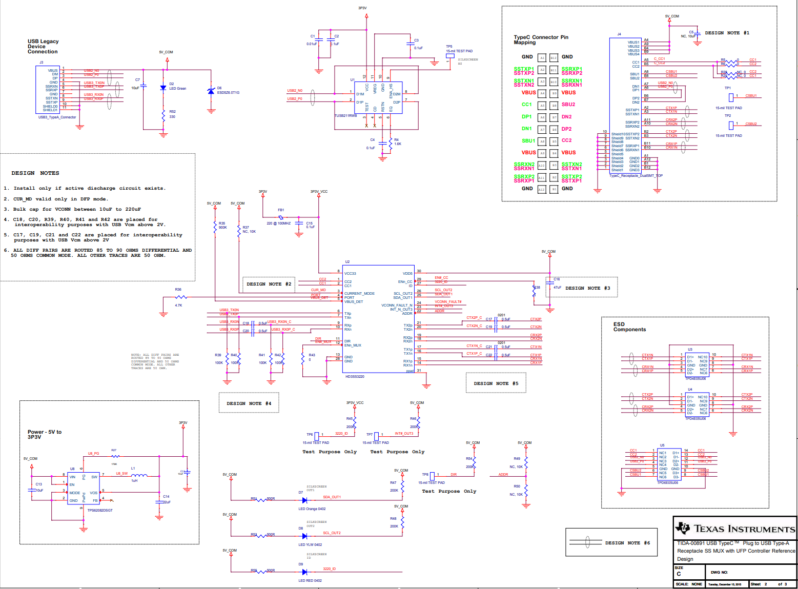 具有 UFP 控制器的 USB Type-C 插头转 USB Type-A 插座 SS（超高速）MUX 参考设计