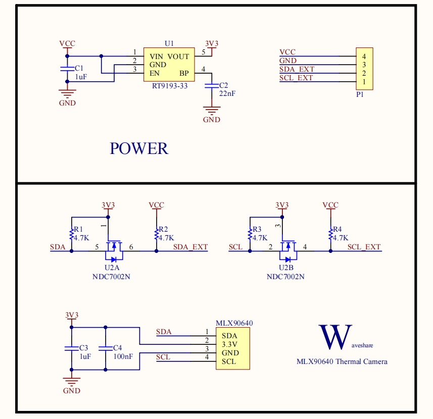 MLX90640-D110 32×24像素远红外热成像相机模块