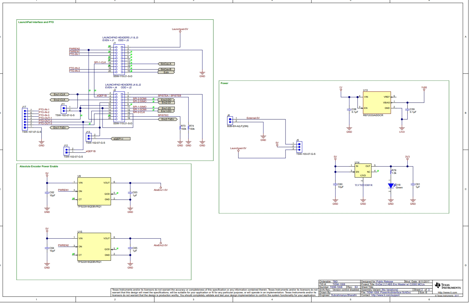 适用于 C2000 MCU 的 EnDat 2.2 绝对编码器主接口参考设计