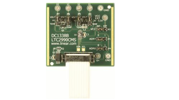 LTC2990CMS I2C 温度、电压和电流监控演示板