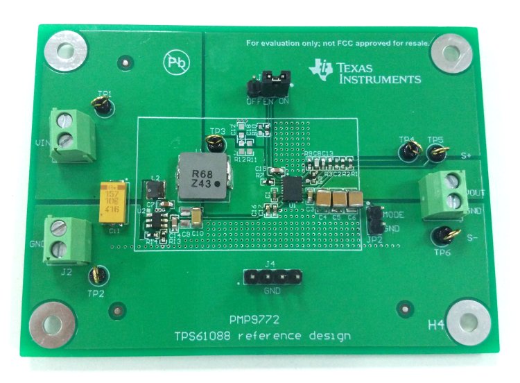 采用 TPS61088 的低输入电压高电流升压转换器参考设计